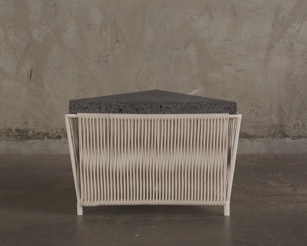 BCW OUTDOOR TRIANGLE PATIO TABLE BY LIKA MOORE, white – Blackman Cruz