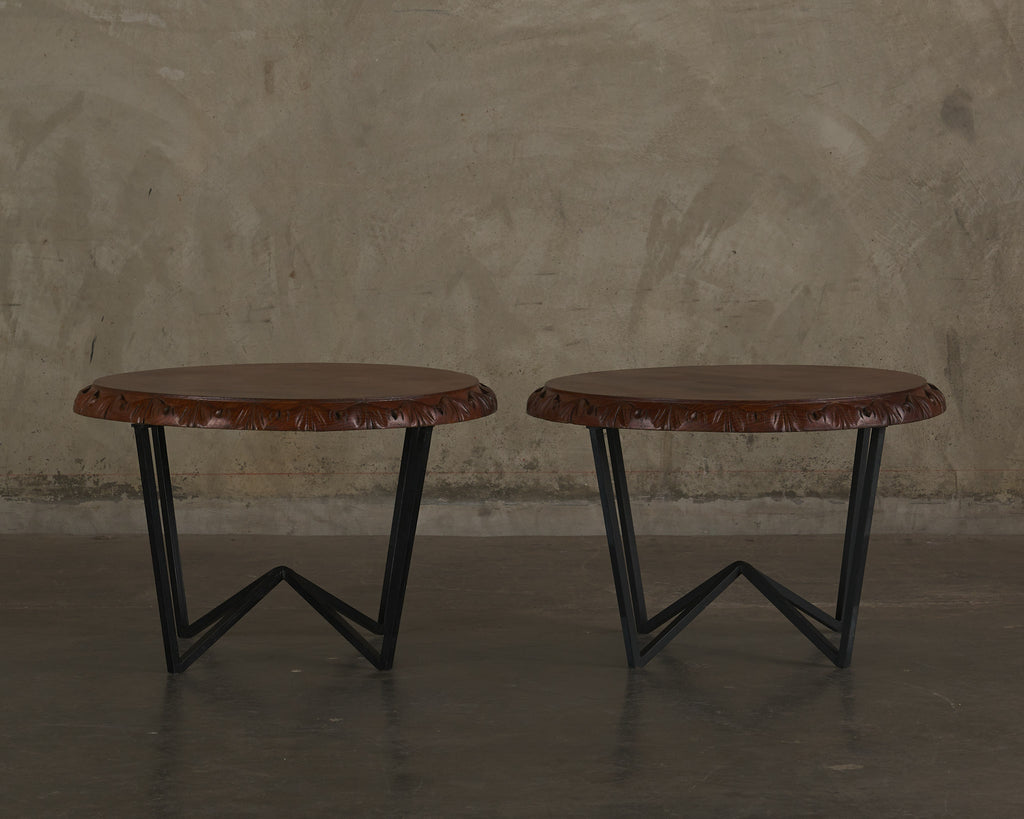 CARVED WOOD SIDE TABLE(S) – Blackman Cruz