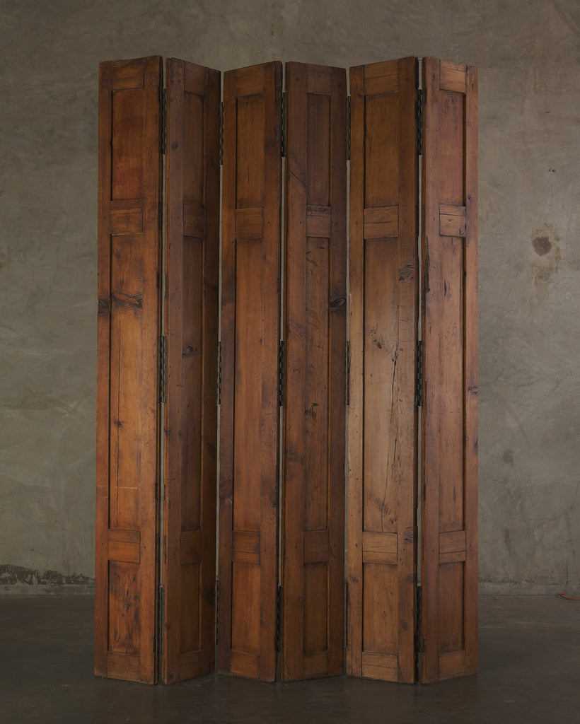 MONUMENTAL 9'5" TALL FOLDING WOOD PANEL SCREEN – Blackman Cruz