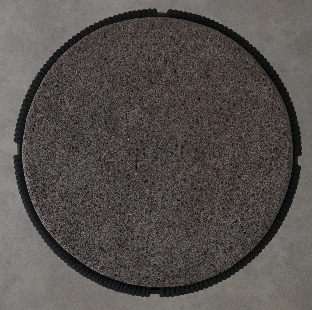 BCW ROUND ROPE PATIO TABLE BY LIKA MOORE, black – Blackman Cruz