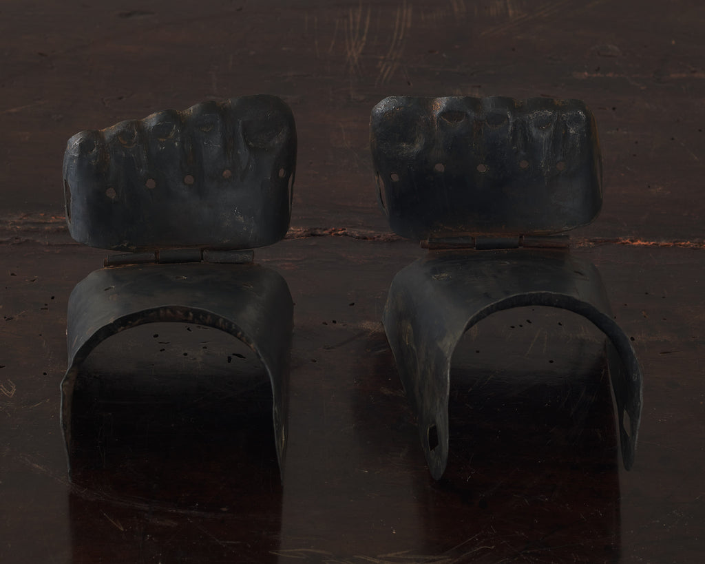 PAIR OF STEEL WARRIOR FOOT GUARDS – Blackman Cruz